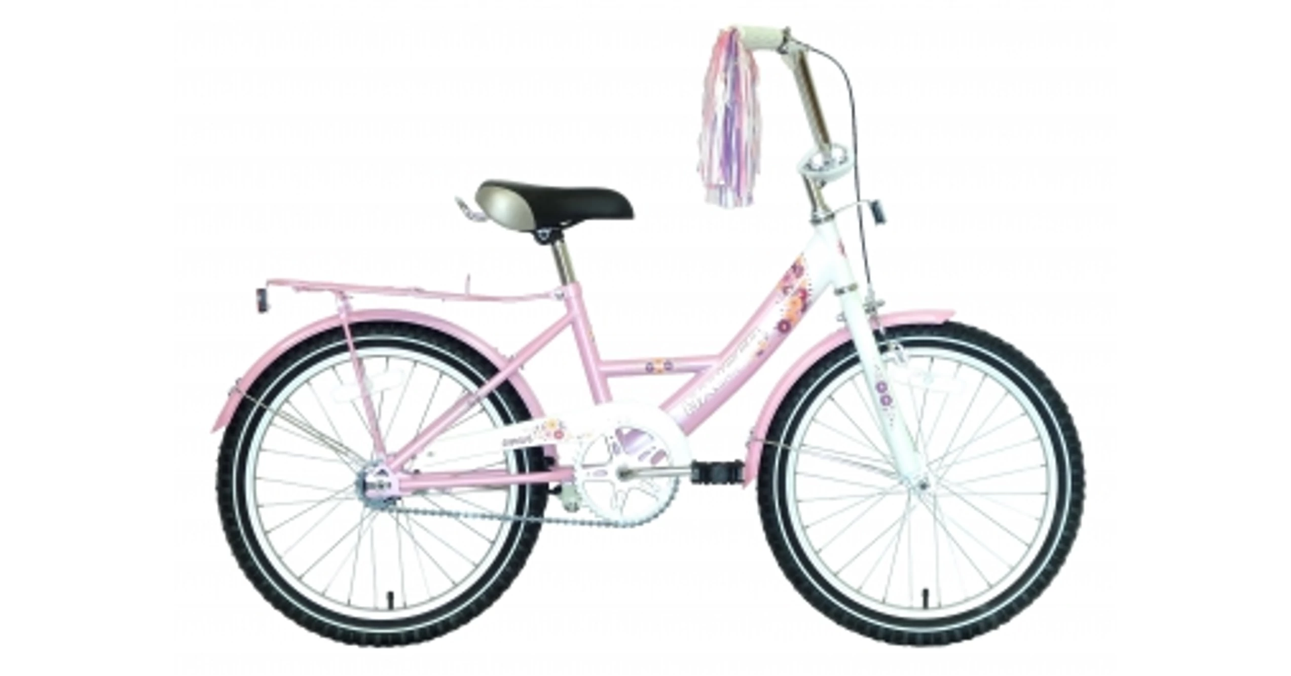 Hauser Swan city 20-os gyerekkerékpár, kontrás, fehér/rózsaszín ...