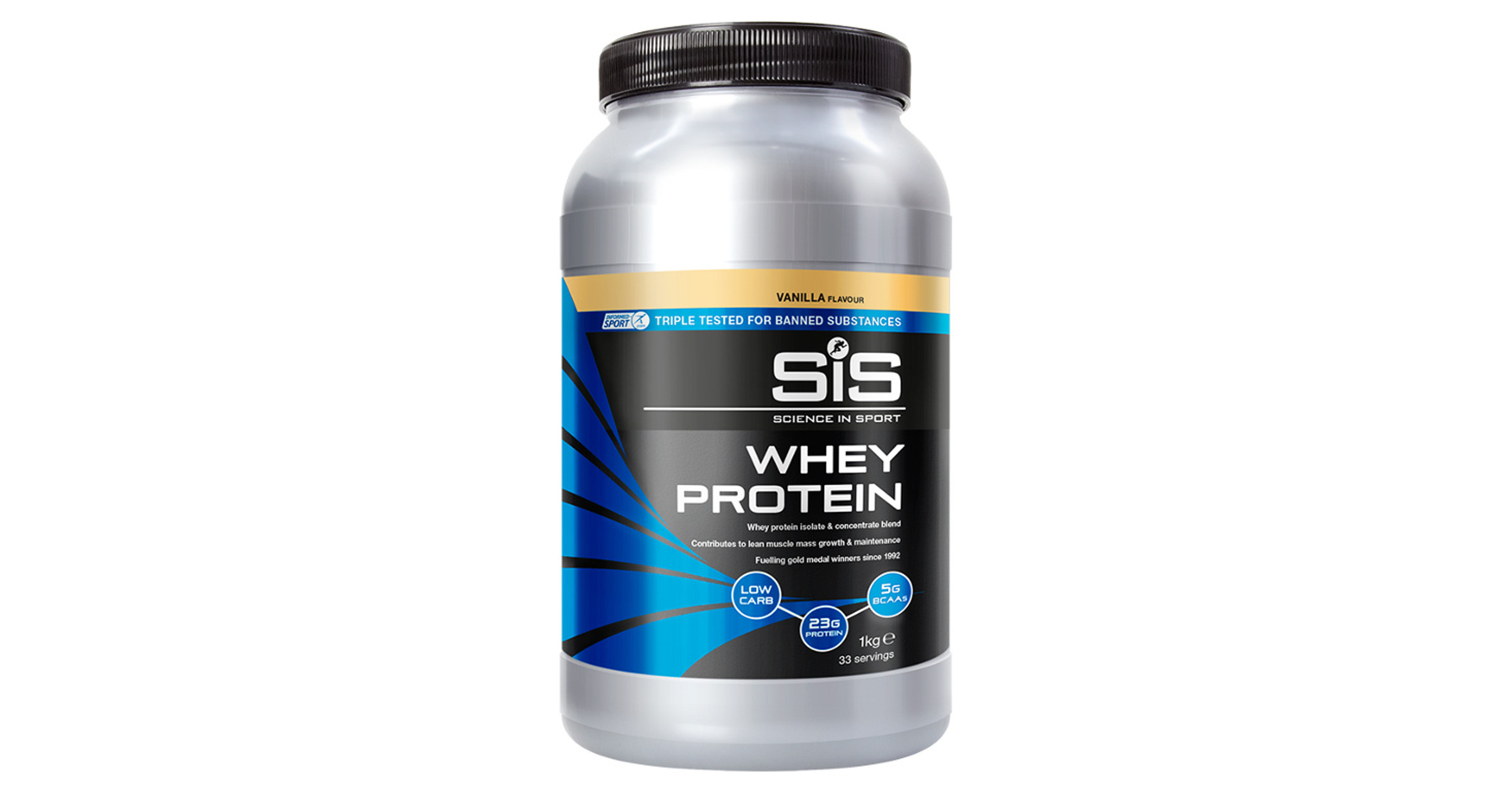 SIS Tejsavó protein italpor,Whey Protein 1000g. (33 adag) vanília íz ...
